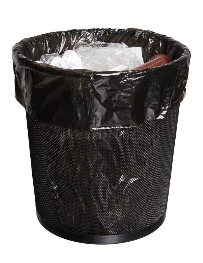 Office bin full of garbage stock photo. Image of discard - 19053142