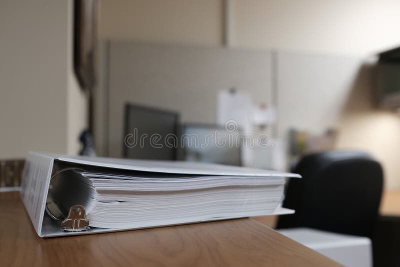 Office Binders of Papers or Files for Organizing in Business Stock ...