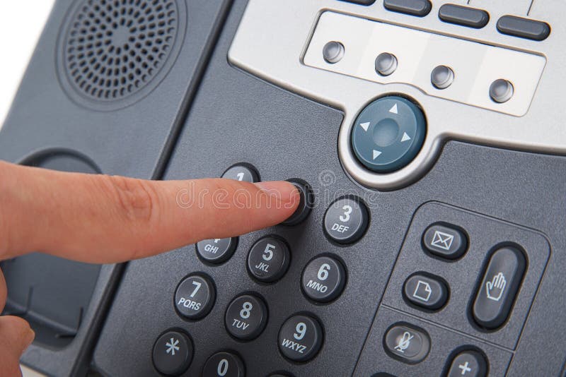 Office Black Telephone with Hand Stock Image - Image of electronic ...