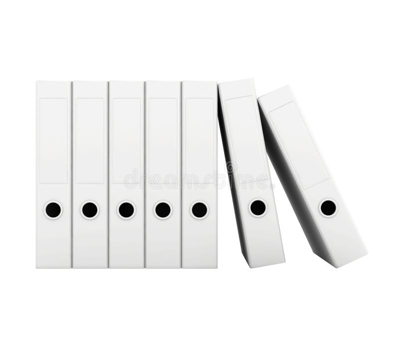 Office Blank Folder Template Isolated on White Stock Illustration ...