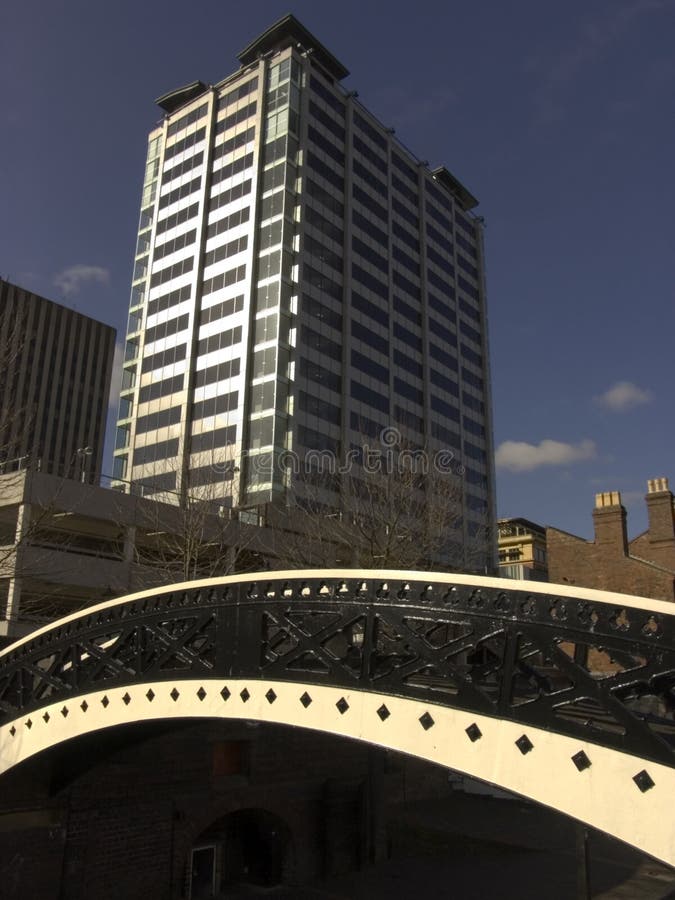 Office block canal bridge stock photo. Image of finance - 1712080