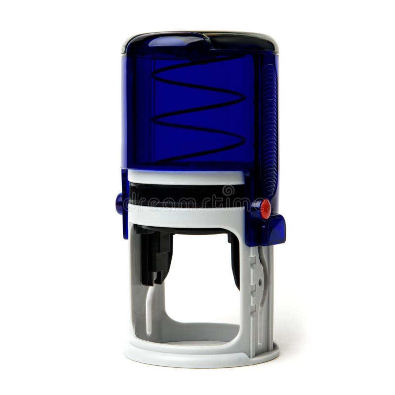 Office Blue Stamp Isolated on White Background Stock Photo - Image of ...