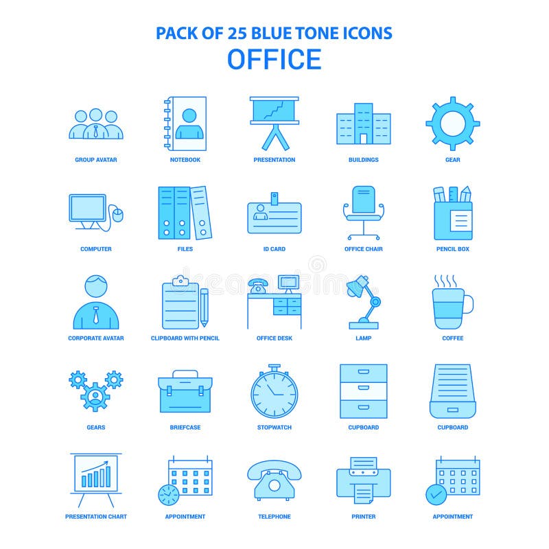 Blue Tone Icon Pack Icon Sets Stock Illustrations – 156 Blue Tone Icon ...