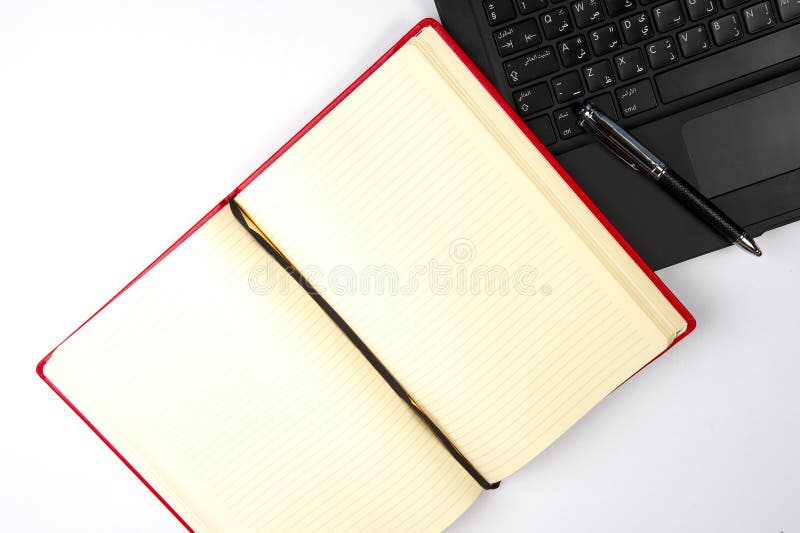 Office book and laptop stock image. Image of album, encyclopedia - 10375567
