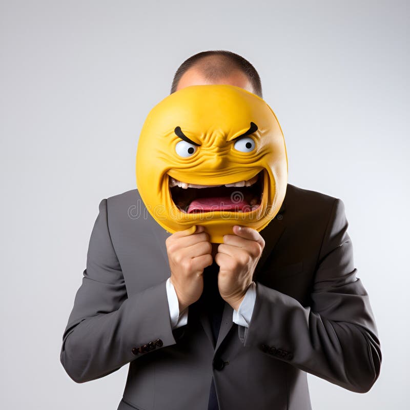 Office Boss with Angry Face Emoji, Ai Generative Stock Illustration ...