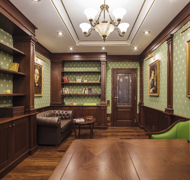 Office of boss Interior editorial image. Image of armchair - 107608380