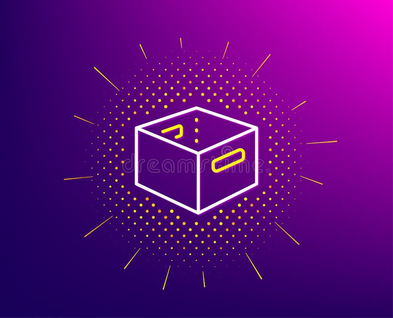 Office Box Line Icon. Delivery Parcel Sign. Cargo Package. Vector Stock ...