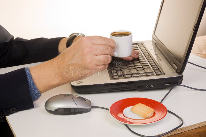 Office break stock image. Image of product, hand, computer - 12487509
