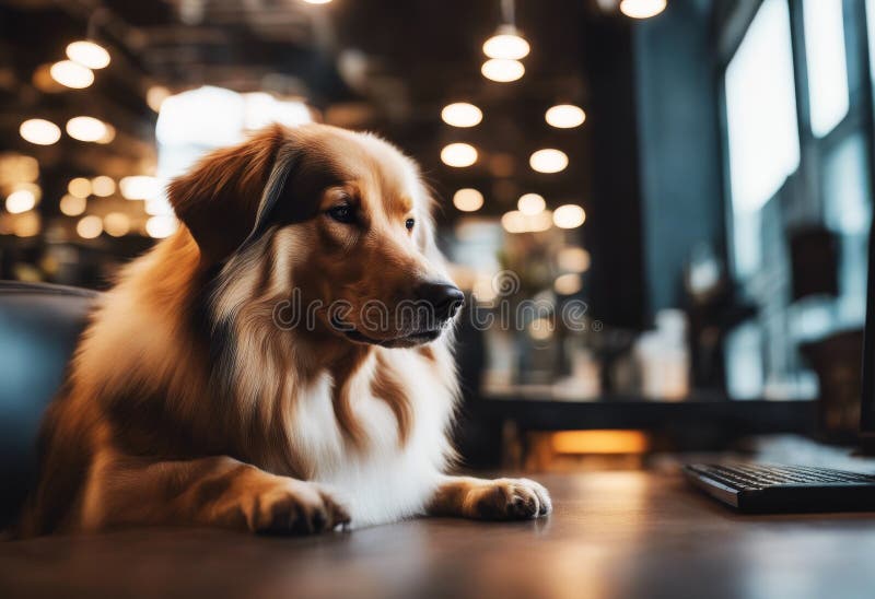 Office Bsite Concept Business Dog Funny Computer Comic Stock ...