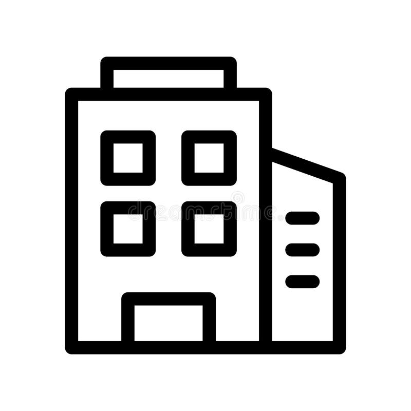 Office Build Line Icon Illustration Vector Graphic Stock Vector ...