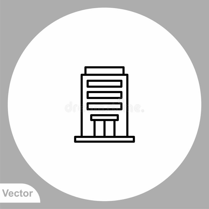 Office Build Vector Icon Sign Symbol Stock Vector - Illustration of ...