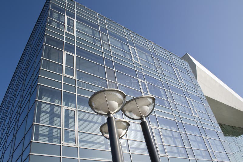 Contemporary Office Building with Stone Facade Stock Photo - Image of ...