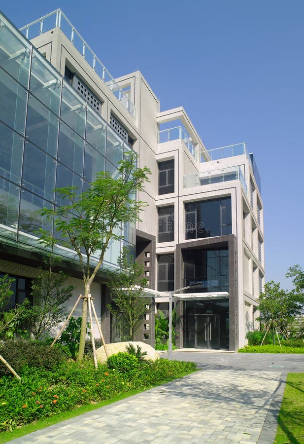 High Tech Corporate Office Building in California Stock Image - Image ...