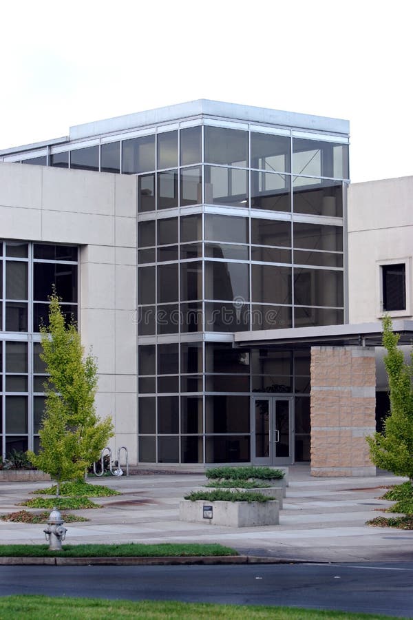 Generic High School Entrance Building Exterior Stock Image - Image of ...