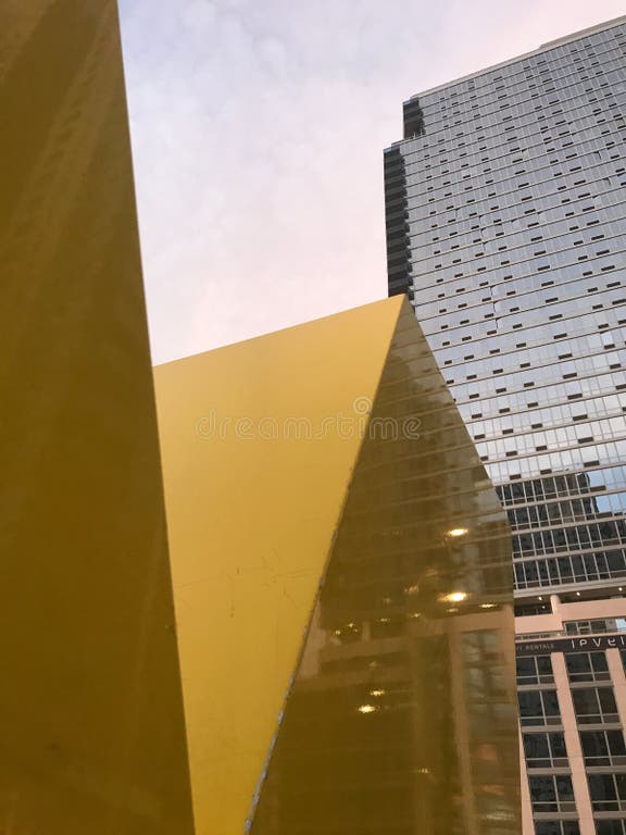 Abstract Shape in Front of Building Stock Image - Image of front ...