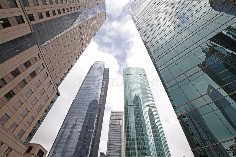 Office Building As the Background, the Landmark of Shanghai in China ...
