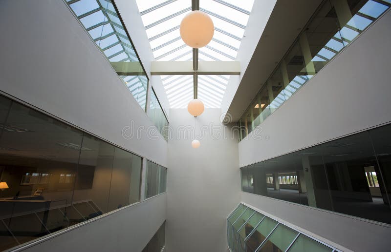 Office building atrium stock image. Image of glass, level - 19048873