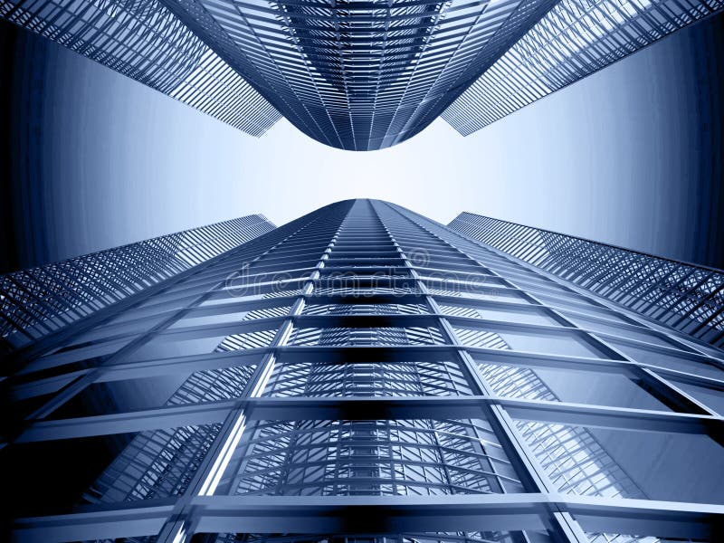 Office Building on a Background of the Blue Sky Stock Image - Image of ...