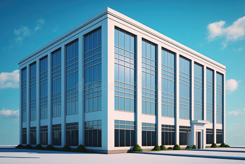 Blue Glass Windows Office Skyscraper Building Background Stock ...