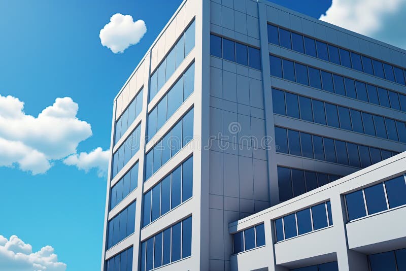 Blue Glass Windows Office Skyscraper Building Background Stock ...