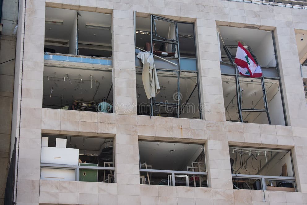 Office Building in Beirut Destroyed in an Explosion Editorial Photo ...
