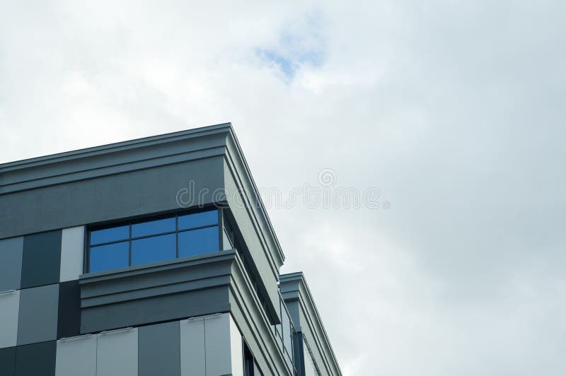 Office Building with Blue Windows Stock Image - Image of office ...