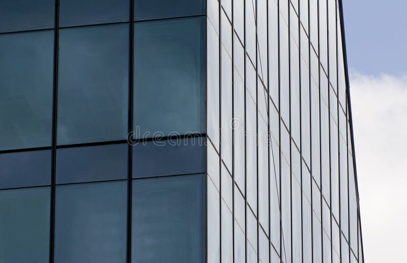 Office Building Blue Windows Stock Image - Image of scene, rectangle ...