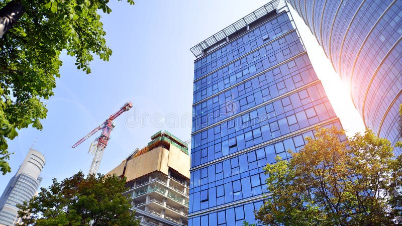 Warsaw, Poland. 5 July 2023. Office Building the Bridge Under ...