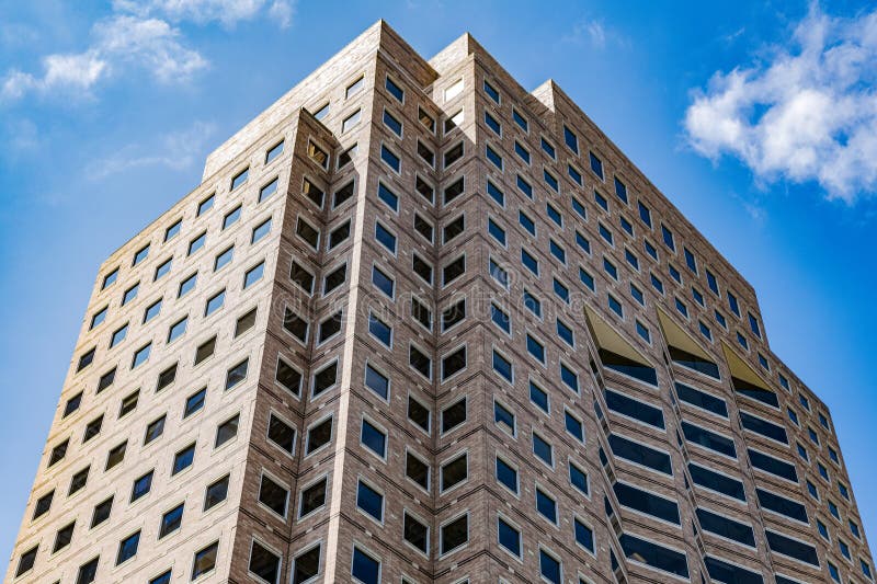 Office Building in Business District. Skyscraper Building Architecture ...