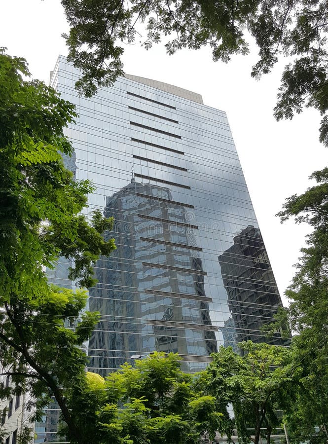 Office Building in a City with Naturally Green Environment Stock Photo ...