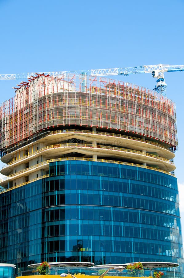 Office Building Construction Stock Image - Image of house, modern ...