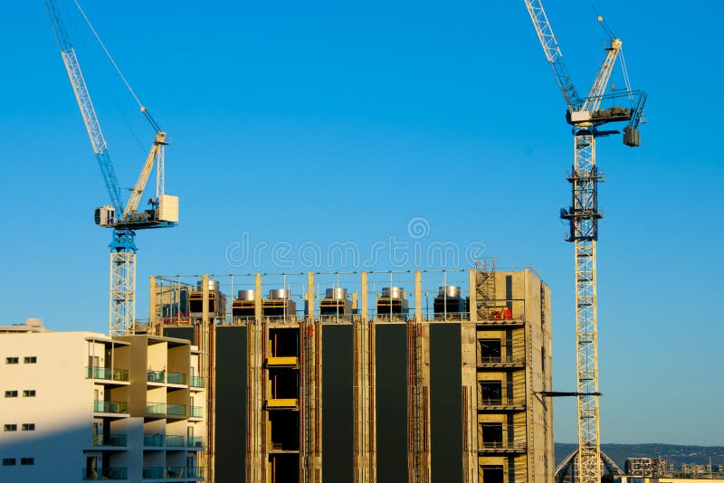 Office Building Construction Stock Image - Image of modern, technology ...