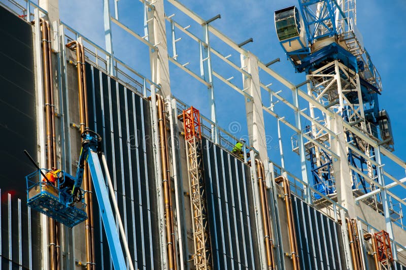 Office Building Construction Editorial Photography - Image of concrete ...