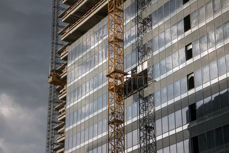 Office Building Construction Site Stock Photo - Image of develop ...