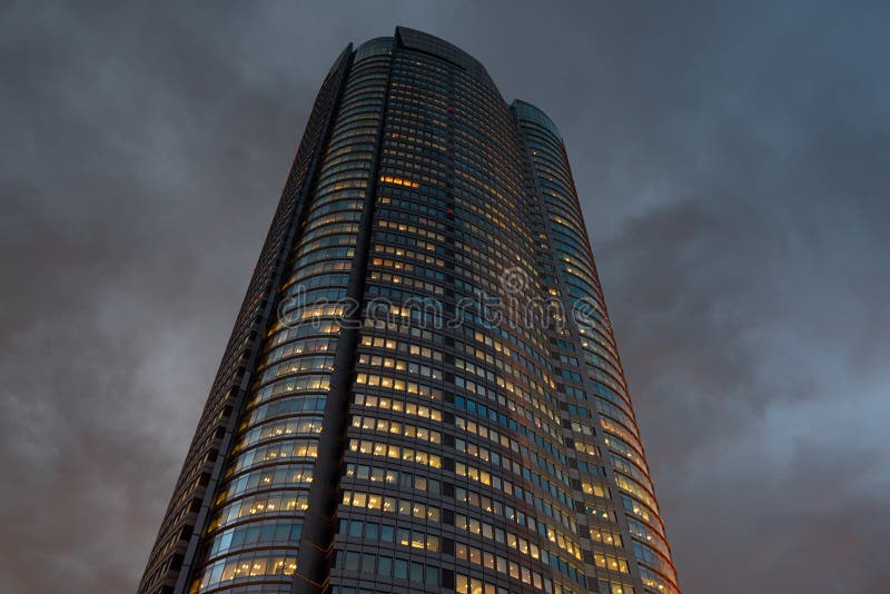 Office Building at Dusk. stock image. Image of gloomy - 64300829