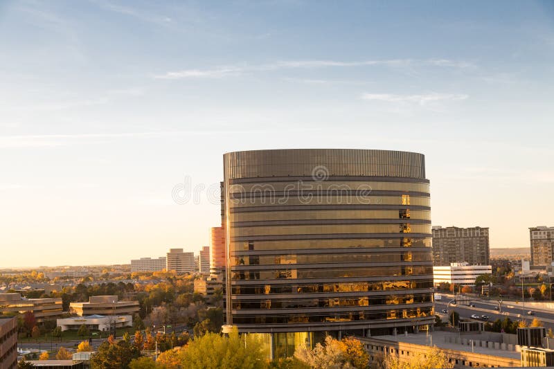 Office Building in Early Morning Light Editorial Stock Image - Image of ...