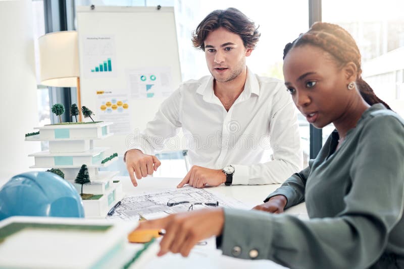 Office Building, Engineering and Global Architecture Team Coworking in ...