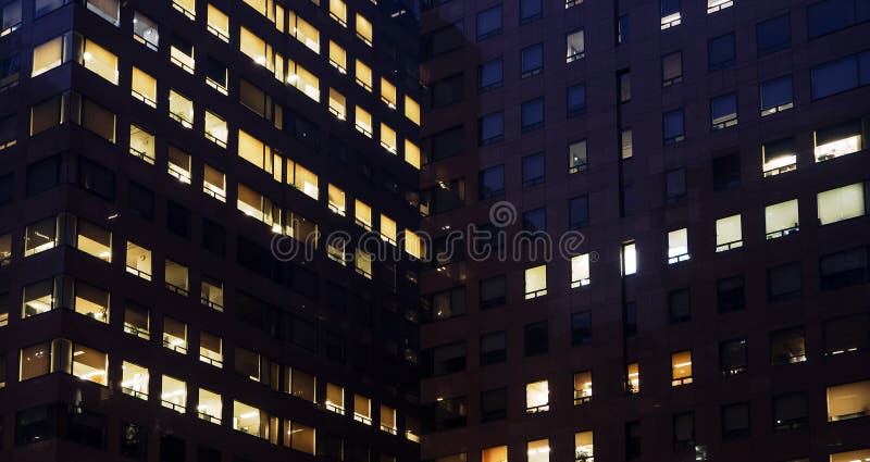 Office Building Exterior in the Late Evening Stock Image - Image of ...