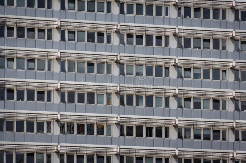 Office Building Facade Pattern - Windows Stock Image - Image of ...