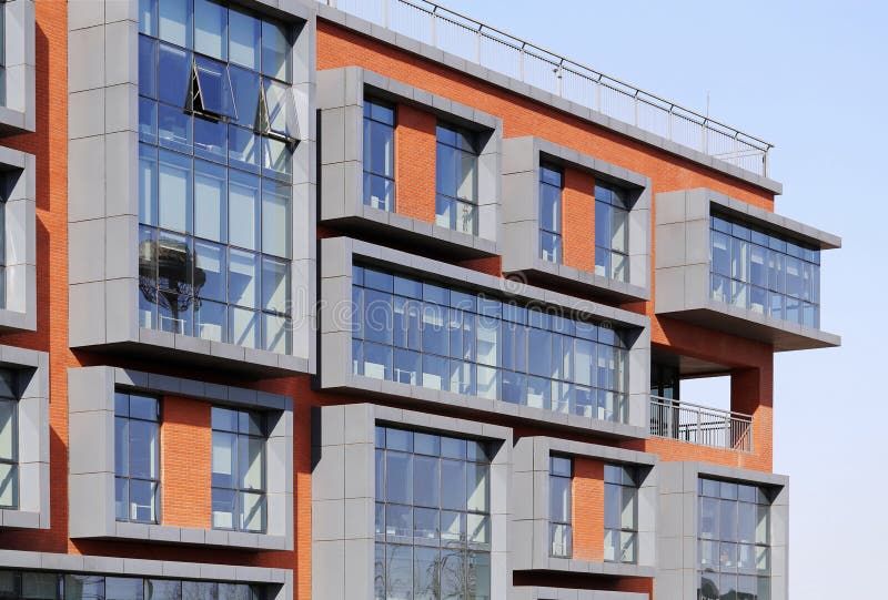 Modern Building. Modern Office Building with Facade of Glass. Stock ...