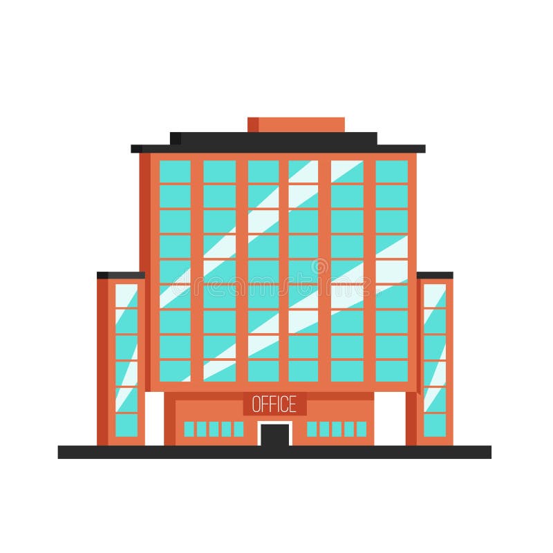 Office Building. Flat Vector Illustration Stock Vector - Illustration ...