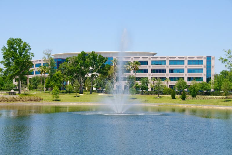 Office Building stock photo. Image of fountain, water - 11072990