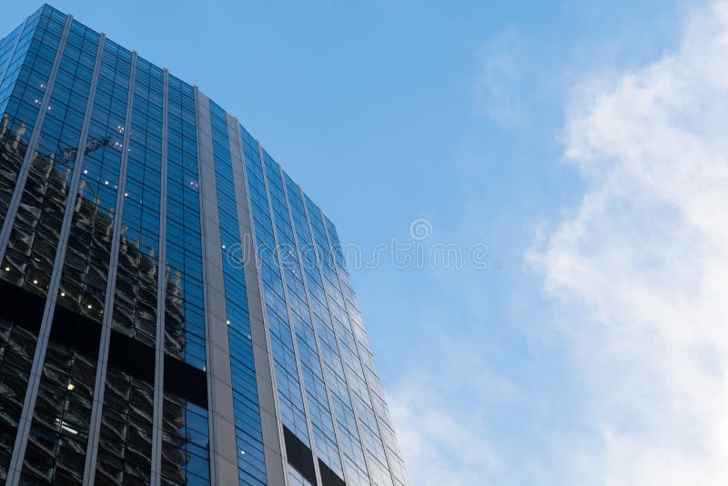 Office Building with Glass Exterior on a Clear Day Stock Image - Image ...