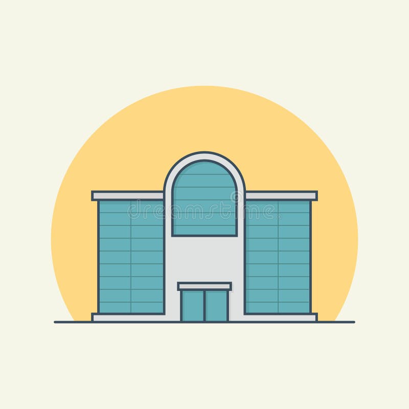 Office Building Icon Vector Illustration Stock Vector - Illustration of ...