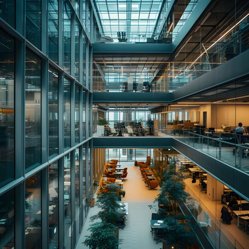 Office Building, Interior of Modern Office Building, Interior of a ...