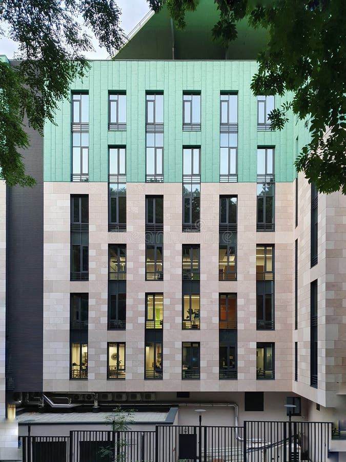 Office Building in Kyiv Ukraine Podil Windows Stock Image - Image of ...
