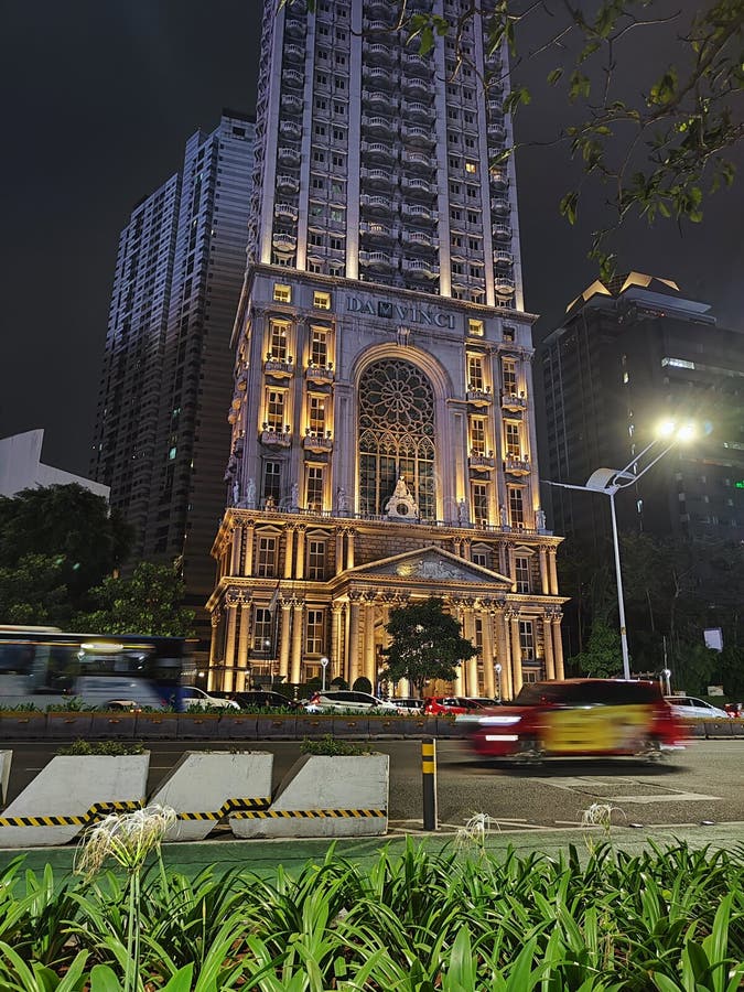 Office Building with Lighting at Night in Jakarta Indonesia Editorial ...