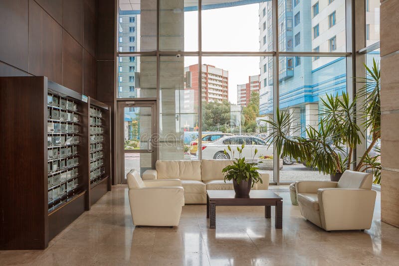 Office building lobby stock image. Image of decoration - 185655519