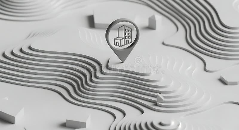 AI-Generated Topographic Map Stock Photo - Image of data, direction ...