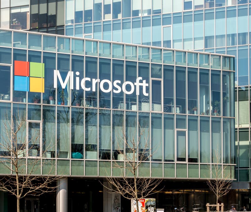 Office Building with the Logo of Microsoft Editorial Stock Photo ...